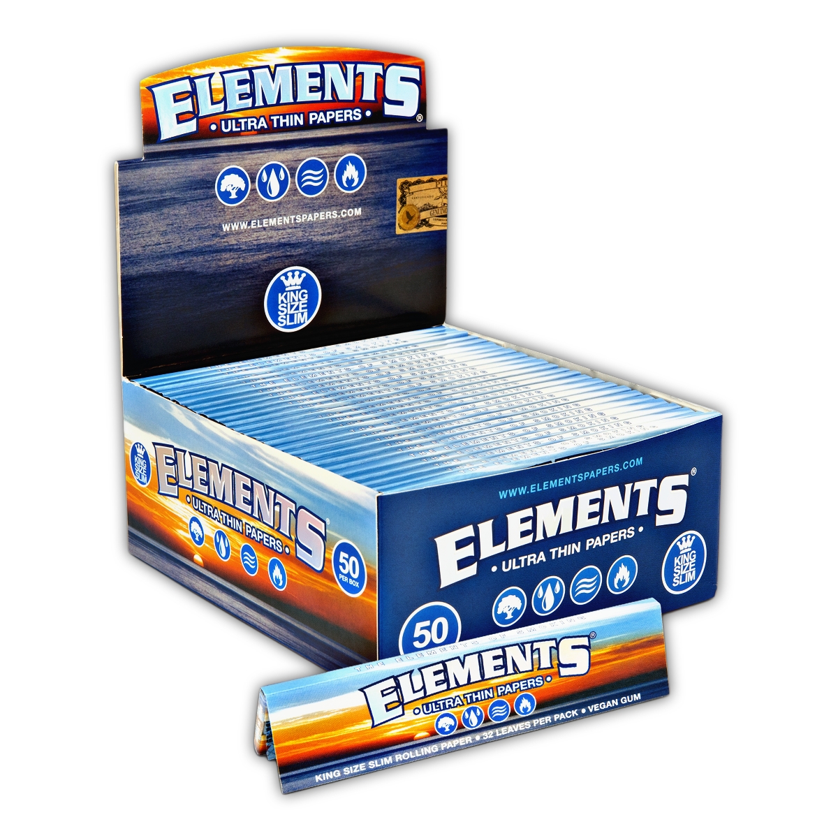 Elements King Size Rolling Papers - iNation - Smoke Shop In Uganda